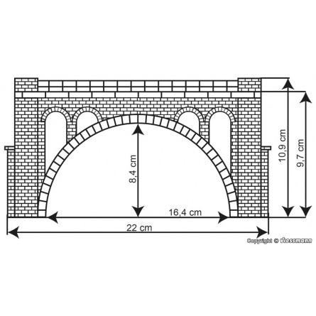Puente en arco ferroviario "Maggiatal bridge" - KIBRI - 37666 - Escala N.